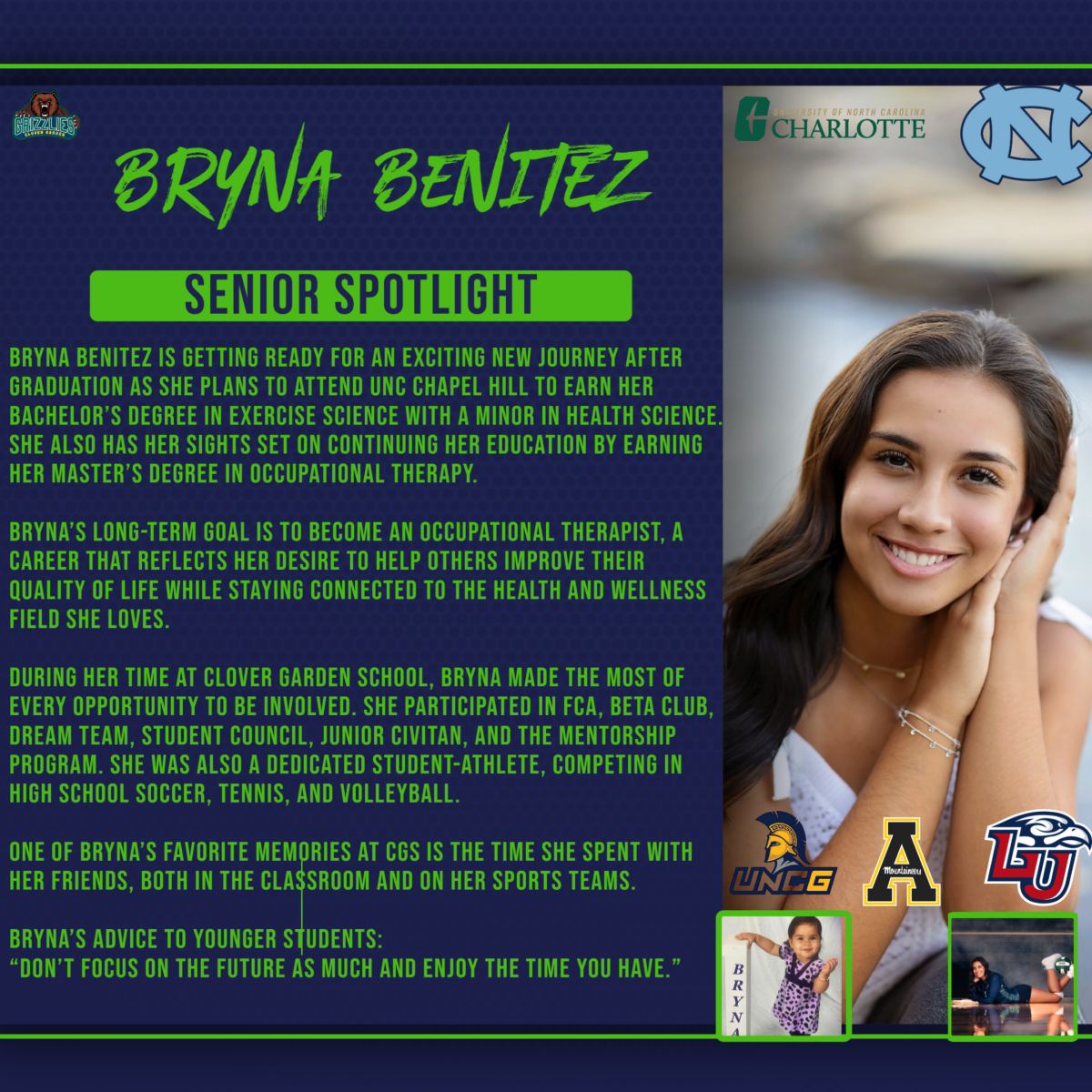 Senior Spotlight: Bryna Benitez – Clover Garden School